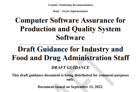 Quality Assurance in Computer Systems (CSA). FDA Guide - SQS